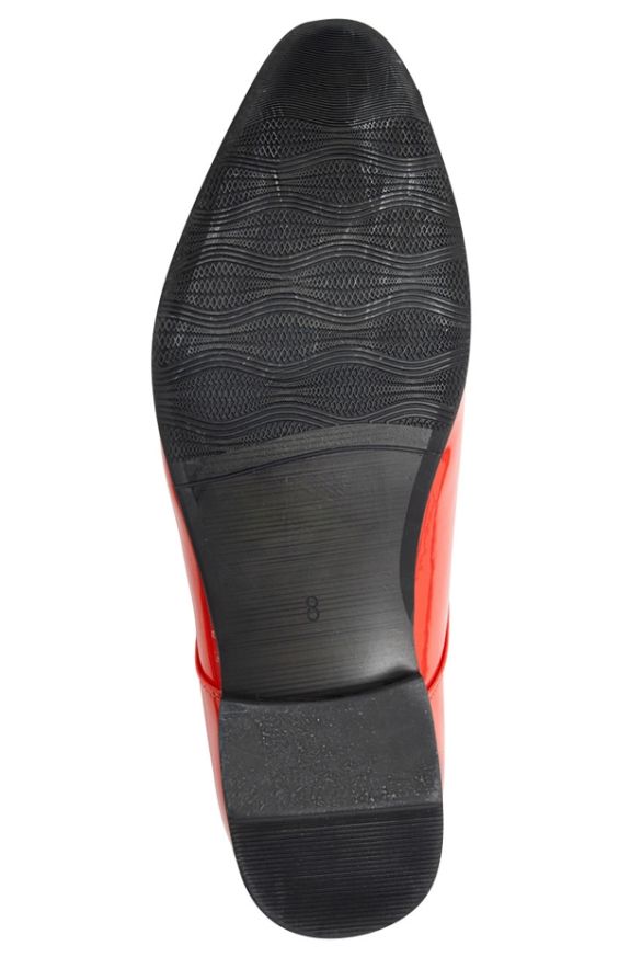 Dobell Red Patent Contemporary Tuxedo Shoes | Dobell