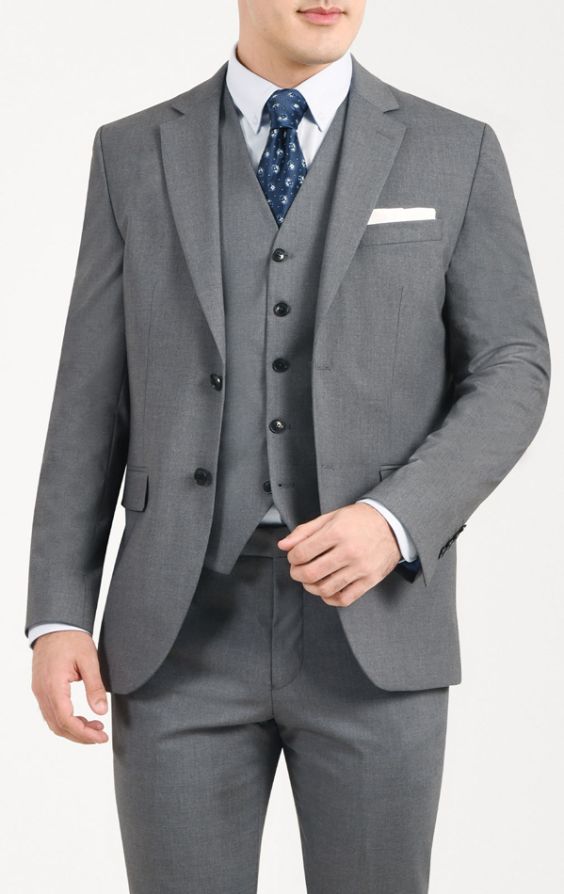 Dobell Grey 3 Piece Suit | Dobell