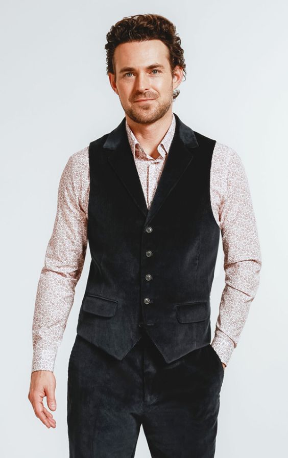 Dobell Navy Corduroy 3 Piece Suit | Dobell