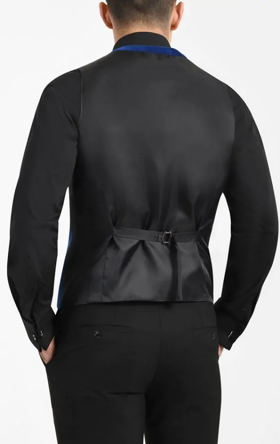Dobell Blue Velvet Vest | Dobell