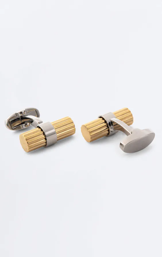 Gold and Silver Colored Solid Bar Cufflinks | Dobell