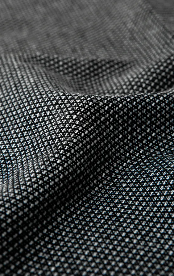 Grey Weave Handkerchief with Burgundy Tipping | Dobell