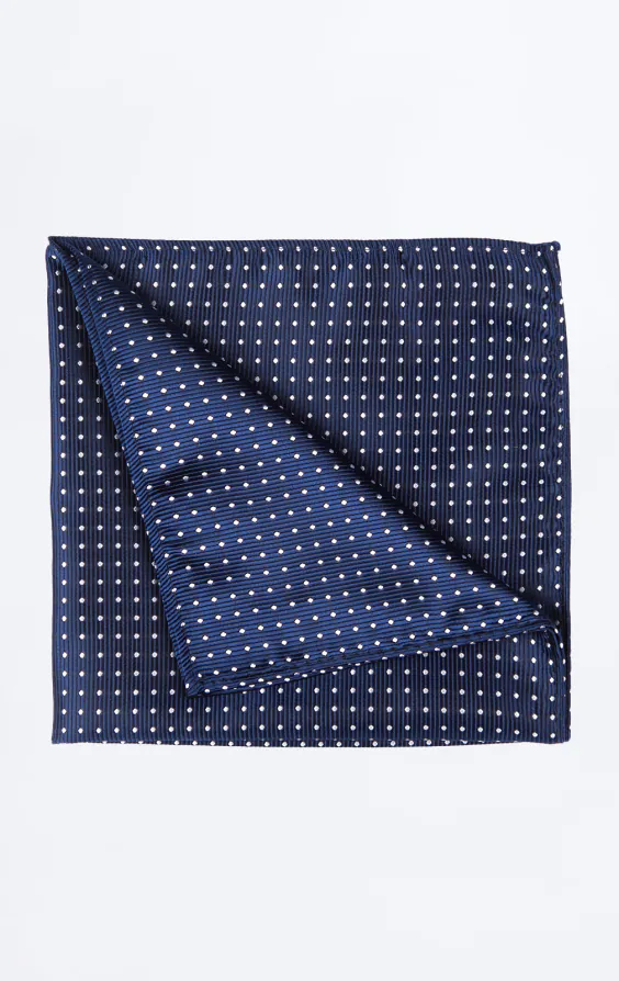 Blue with White Dot Handkerchief | Dobell
