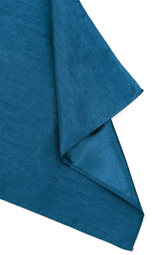 Moroccan Blue Dupion Handkerchief | Dobell