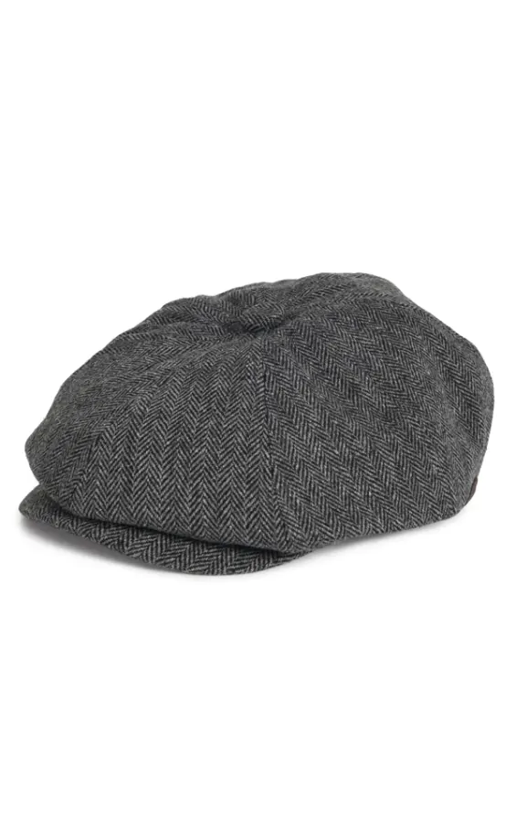 herringbone tweed cap