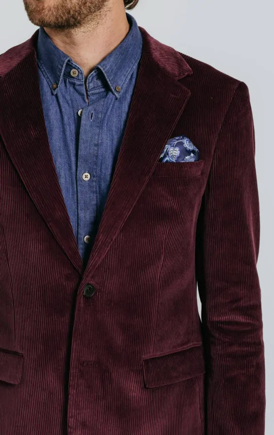 Burgundy Corduroy Jacket | Dobell