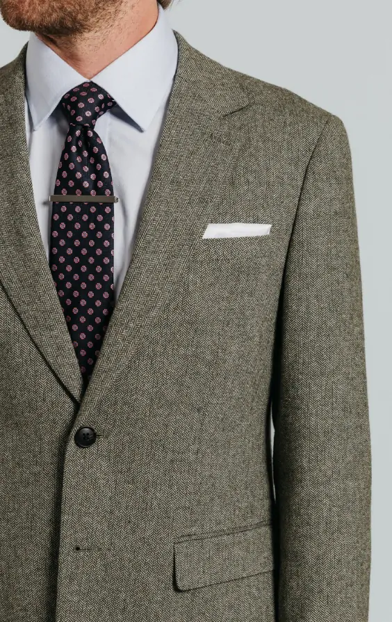 herringbone pattern suit