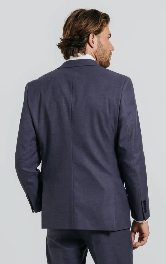 Dark Blue Twill 3 Piece Suit | Dobell