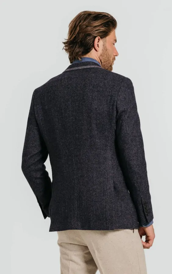 Denim Blue Twill Tweed Jacket | Dobell