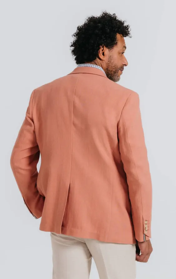 Coral Linen Twill Jacket | Dobell