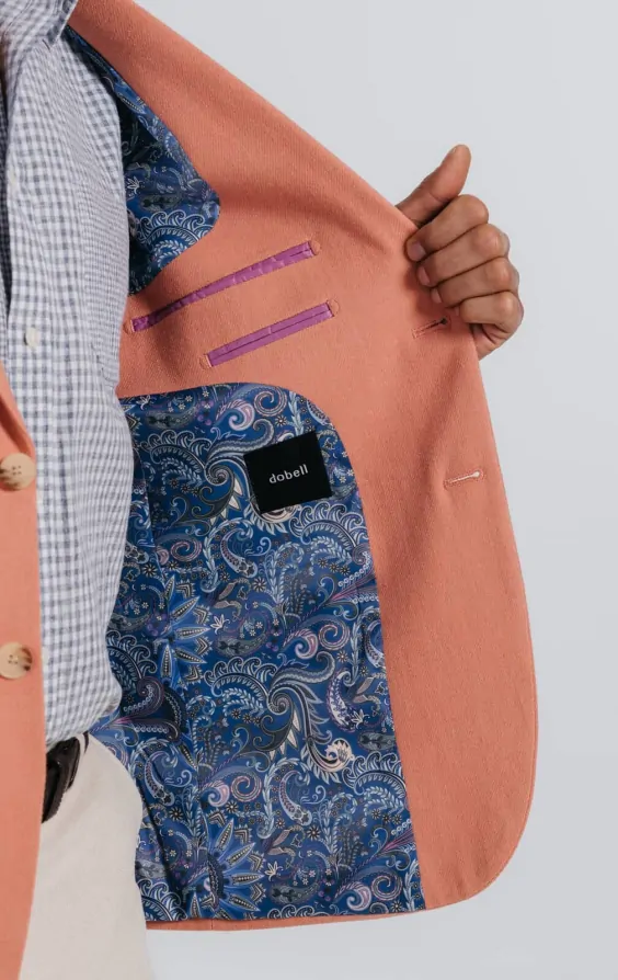 Coral Linen Twill Jacket | Dobell