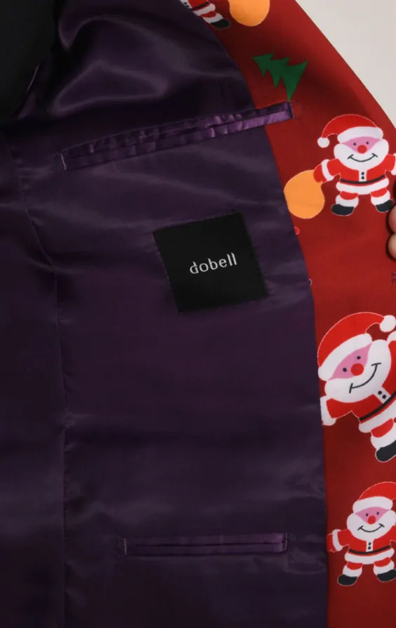 Dobell 'Happy Santa Claus' Red Christmas Jacket | Dobell