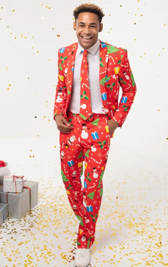 Festive Fun Red Christmas Suit | Dobell