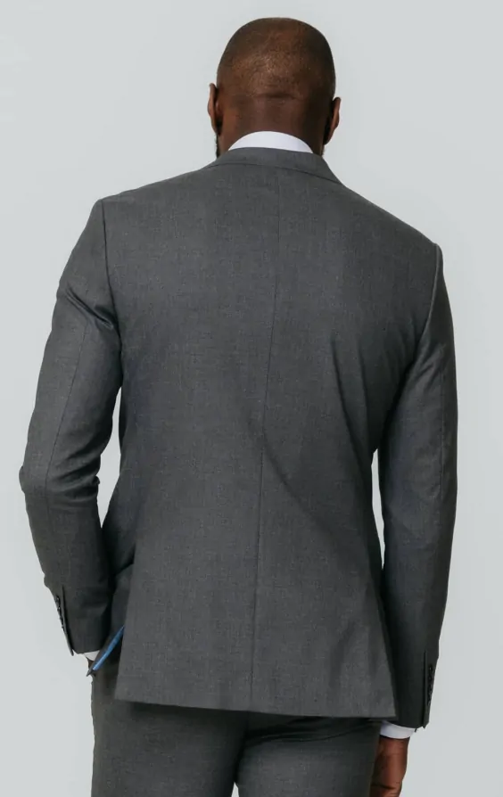 Dobell Grey Slim Fit Suit Jacket | Dobell