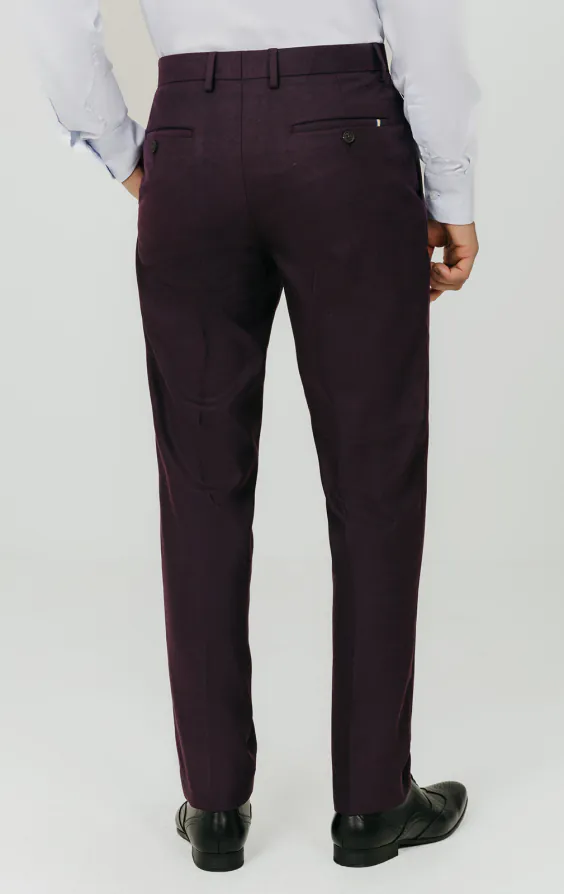 Blackberry Twill Suit Pants | Dobell