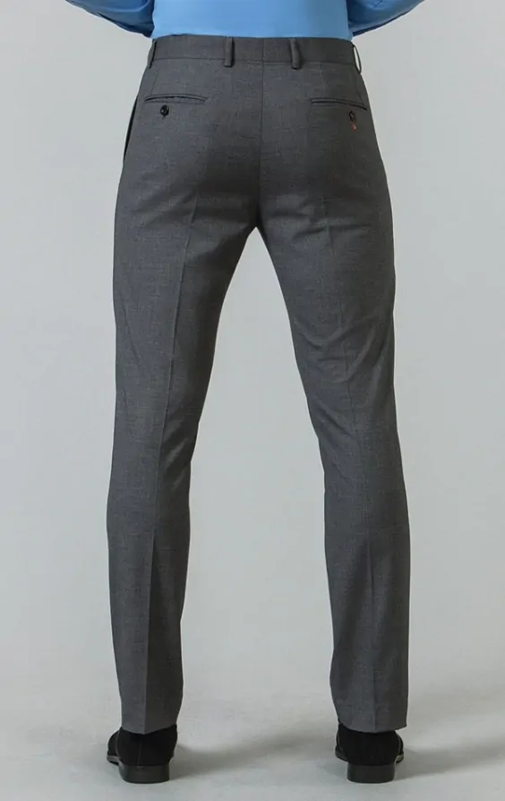 Avail London Grey Muscle Fit Suit Pants | Dobell