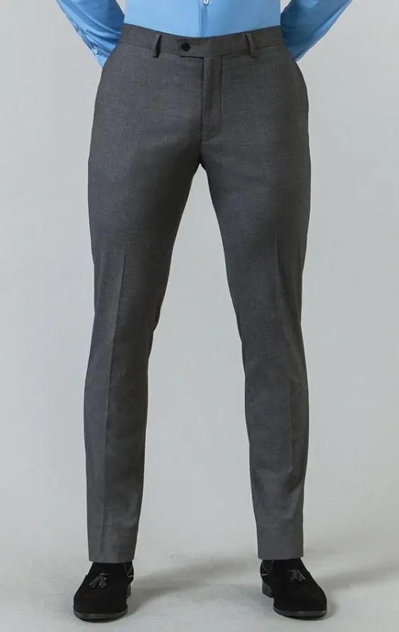 Avail London Grey Muscle Fit Suit Pants | Dobell