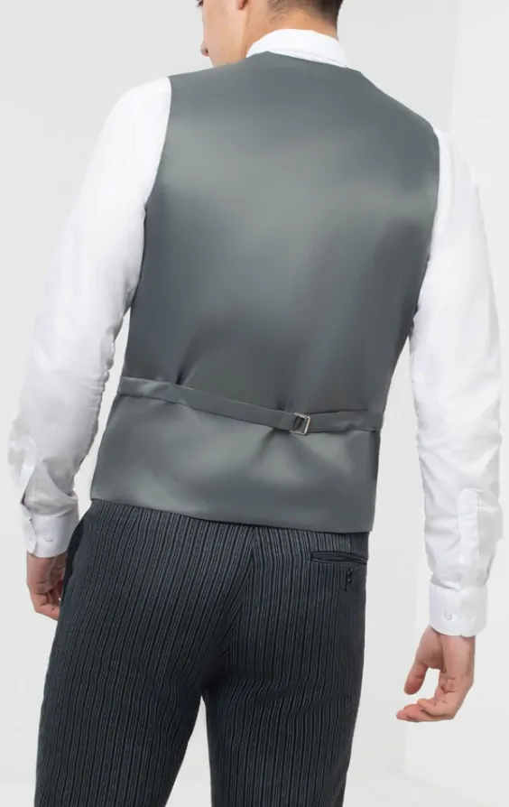 Luxury 100% Wool Dove Gray Single Breasted Morning Suit Vest | Dobell
