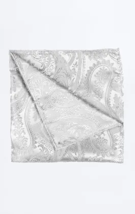 Silver Paisley Handkerchief | Dobell