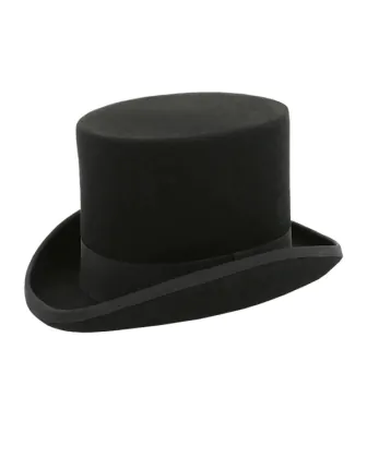 Dobell Black 100% Wool Classic Top Hat | Dobell