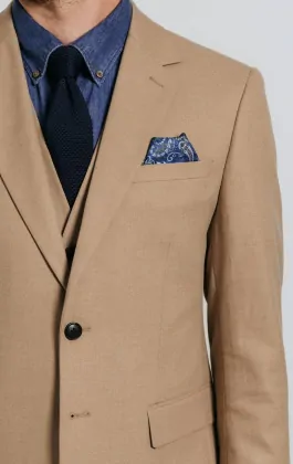 Camel Twill 3 Piece Suit | Dobell