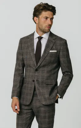 checkered suit grey