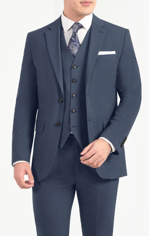 Dobell Mid Blue 3 Piece Suit | Dobell